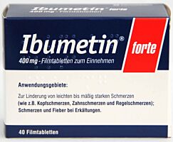 Ibumetin Filmtabletten forte 400mg 40 Stück | ApoMed.at