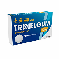 TravelGum Kaugummi Dragees 20mg 10 Stück | ApoMed.at